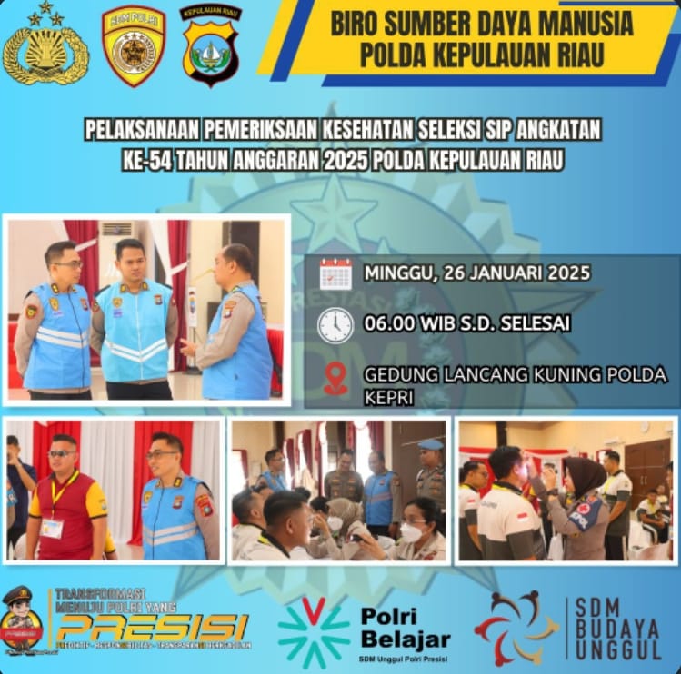 Polda Kepri Tingkatkan SDM Polri Melalui Seleksi dan Pelaihan ...